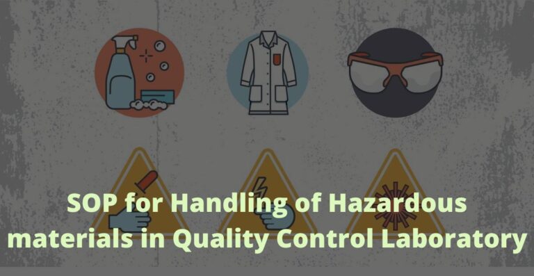 SOP for Handling of Hazardous materials in Quality Control Laboratory – tech-publish