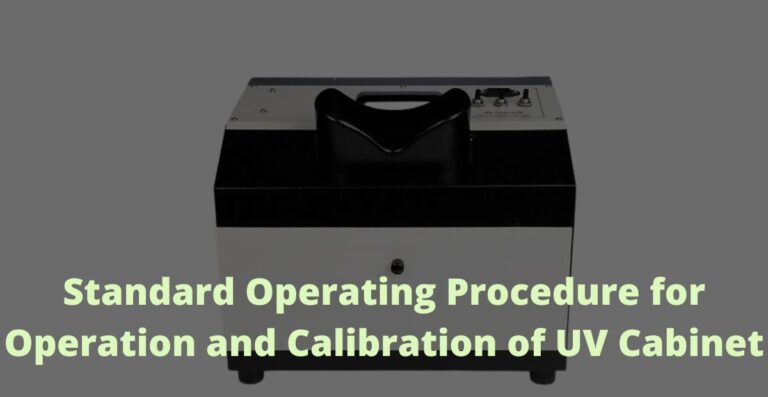 SOP for Operation and Calibration of UV Cabinet – tech-publish